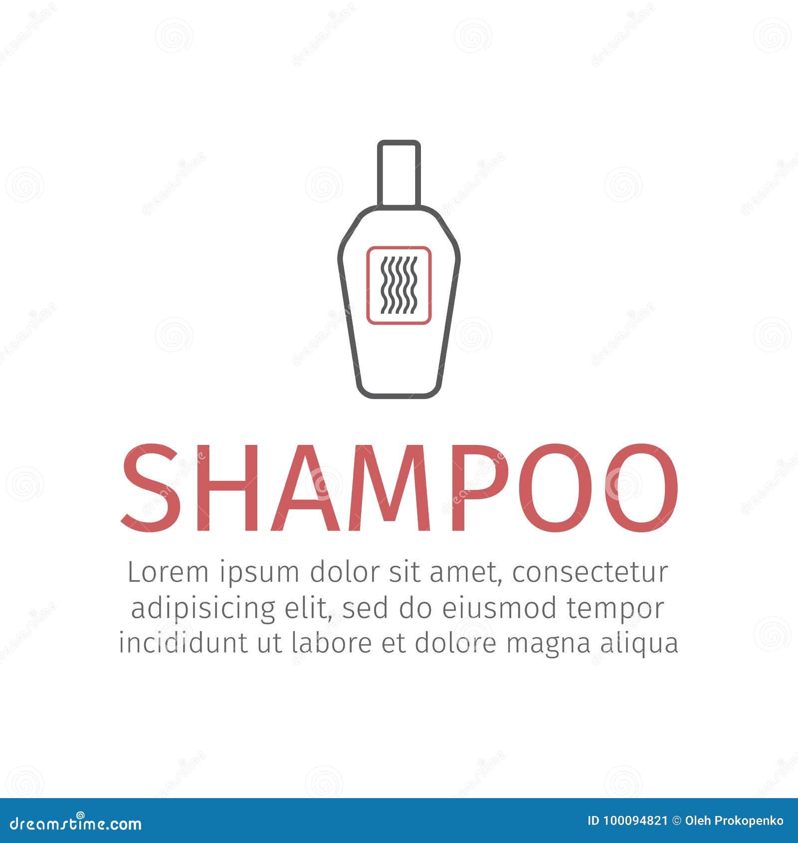 Shampoo line icon stock vector. Illustration of isolated - 100094821