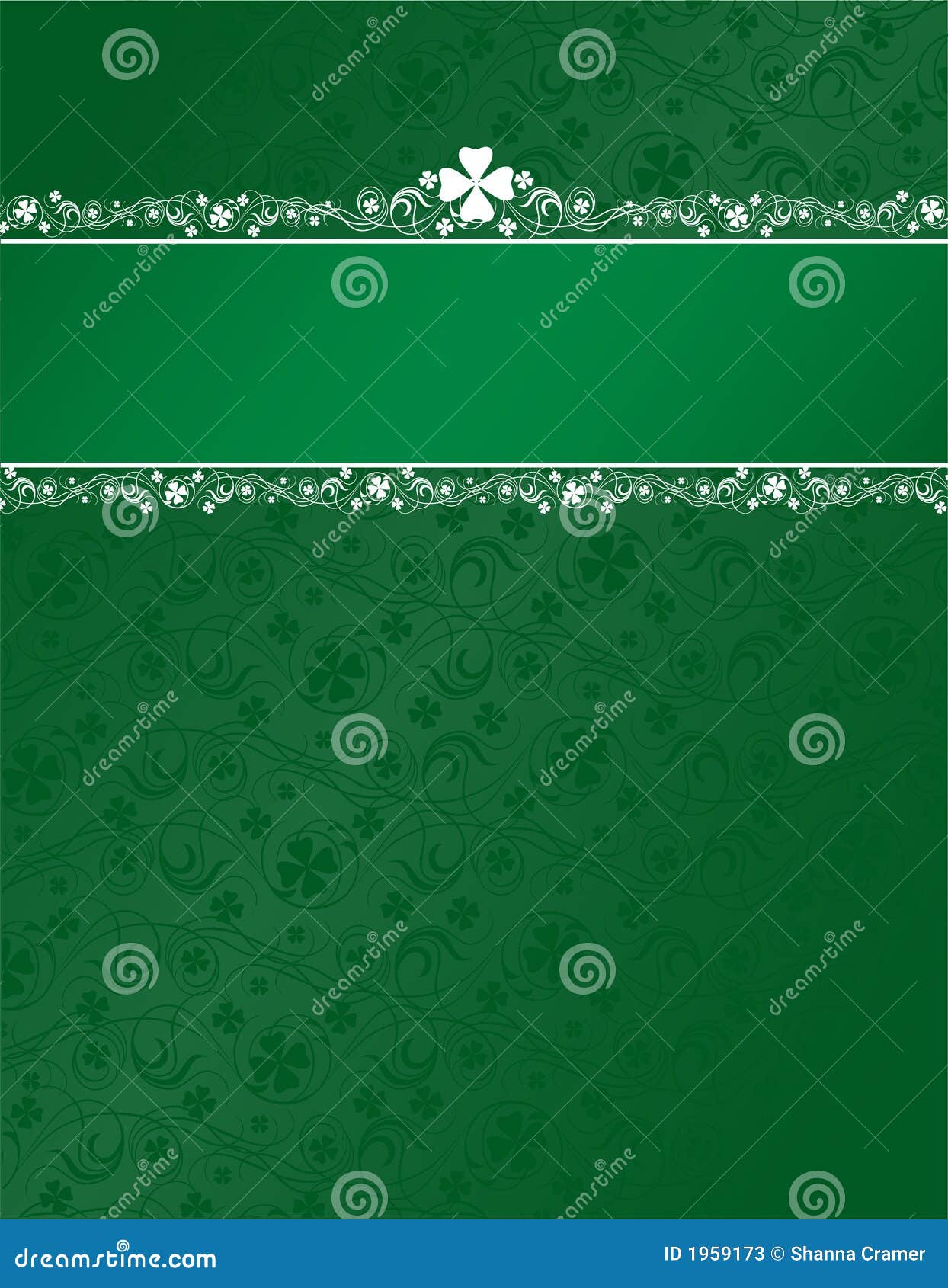 Shamrock Background Header Stripe Stock Illustrations – 8 Shamrock ...