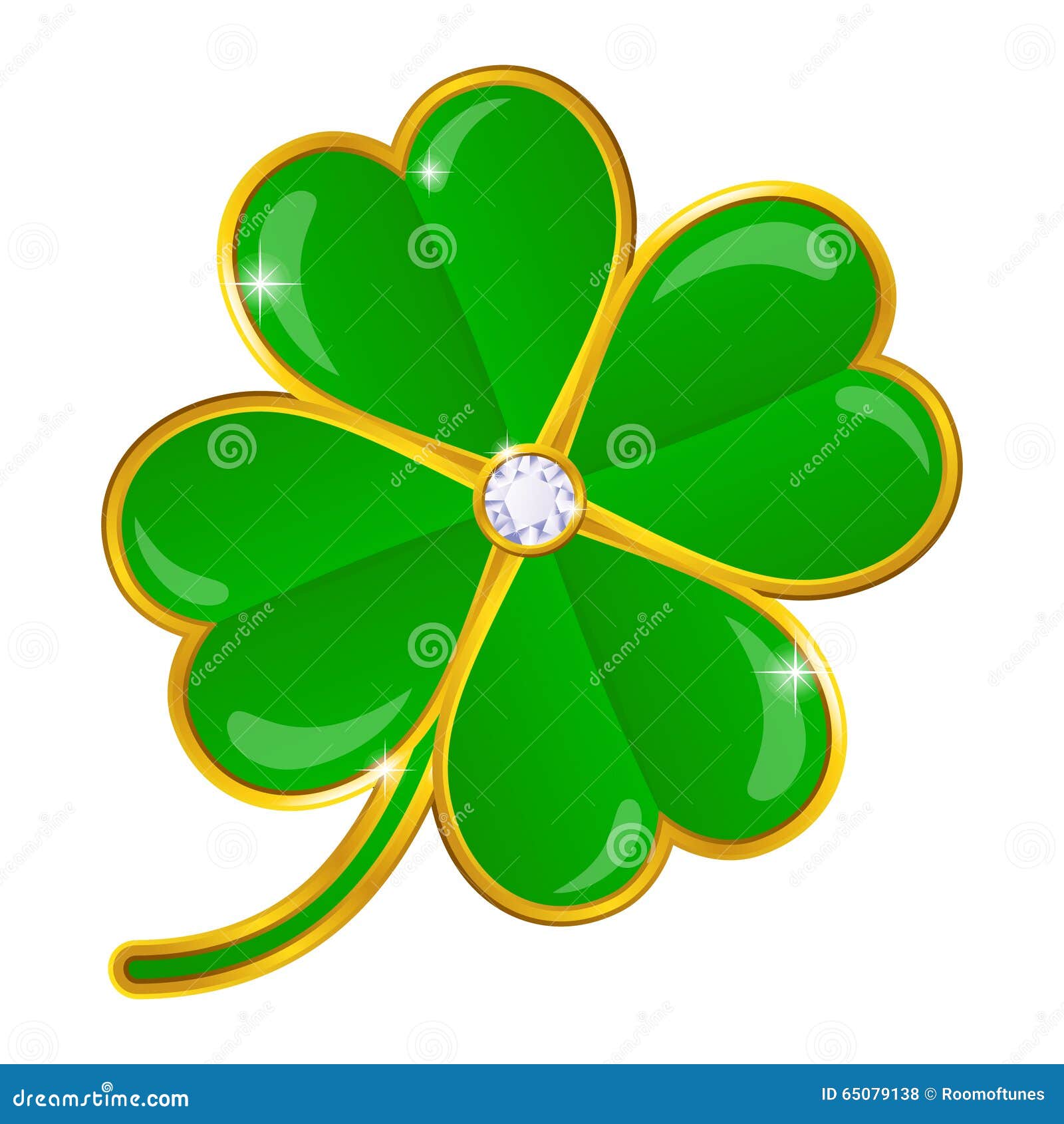 Shamrock badge stock vector. Illustration of brilliant - 65079138