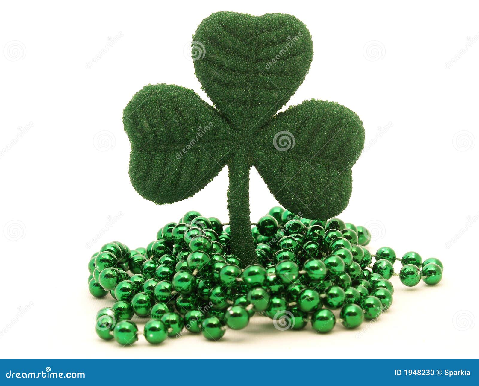 Shamrock and beads stock photo. Image of saint, clover - 1948230