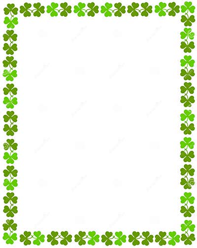 Shamrock Border stock vector. Illustration of good, border - 8369141