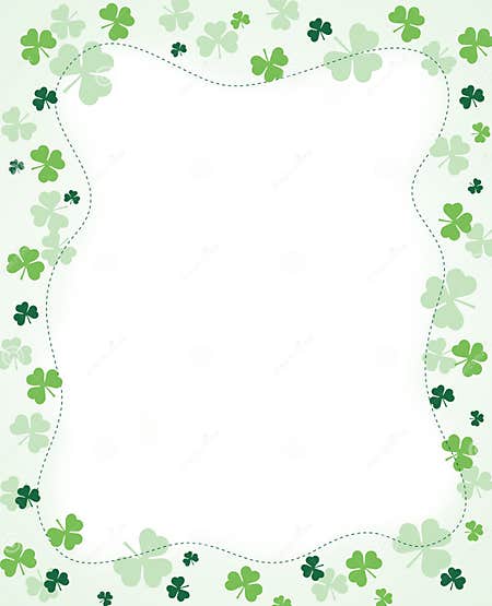 Shamrock Border stock vector. Illustration of 17th, copy - 8436278