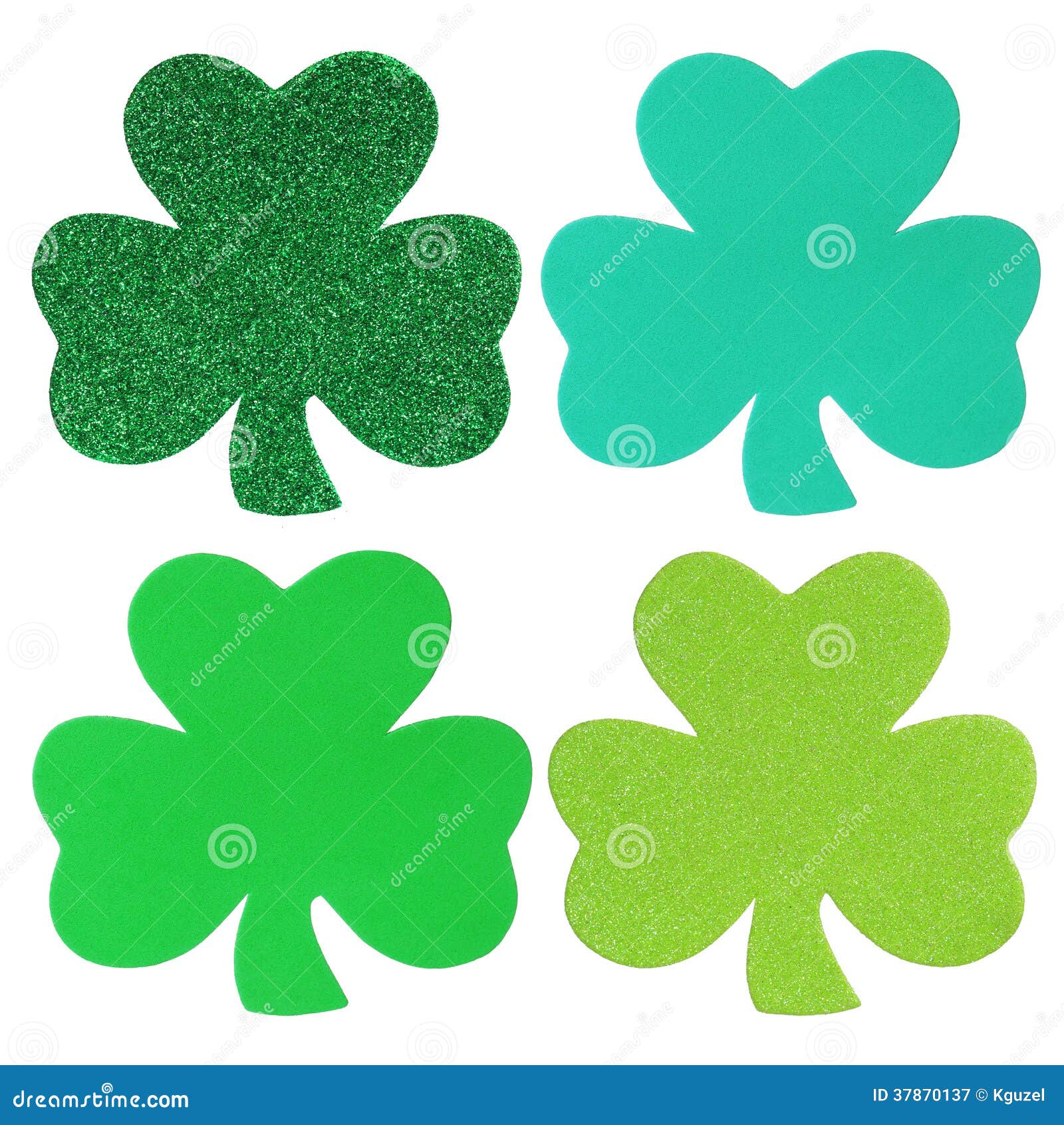 Shamrock Clover Collection Isolated. St. Patrick S Day. Stock Image ...