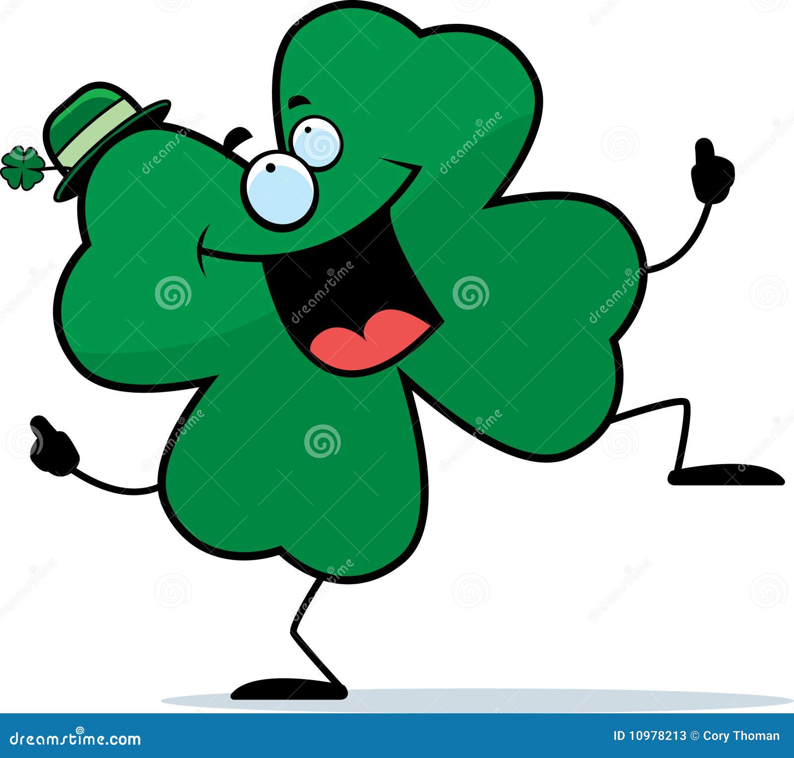 Shamrock Dancing stock vector. Illustration of happy - 10978213