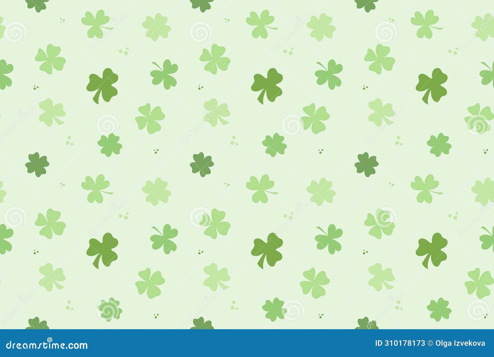 Shamrock and Four-leaf-clover Seamless Pattern Stock Vector ...
