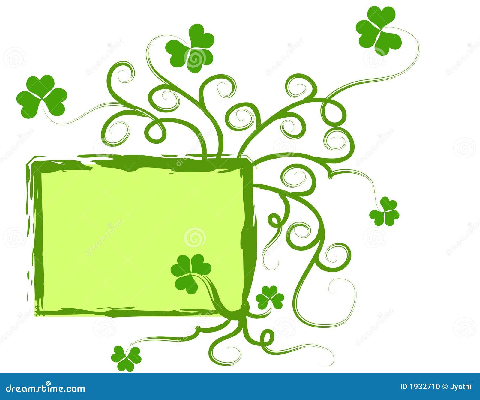 Shamrock frame stock illustration. Illustration of abstract - 1932710