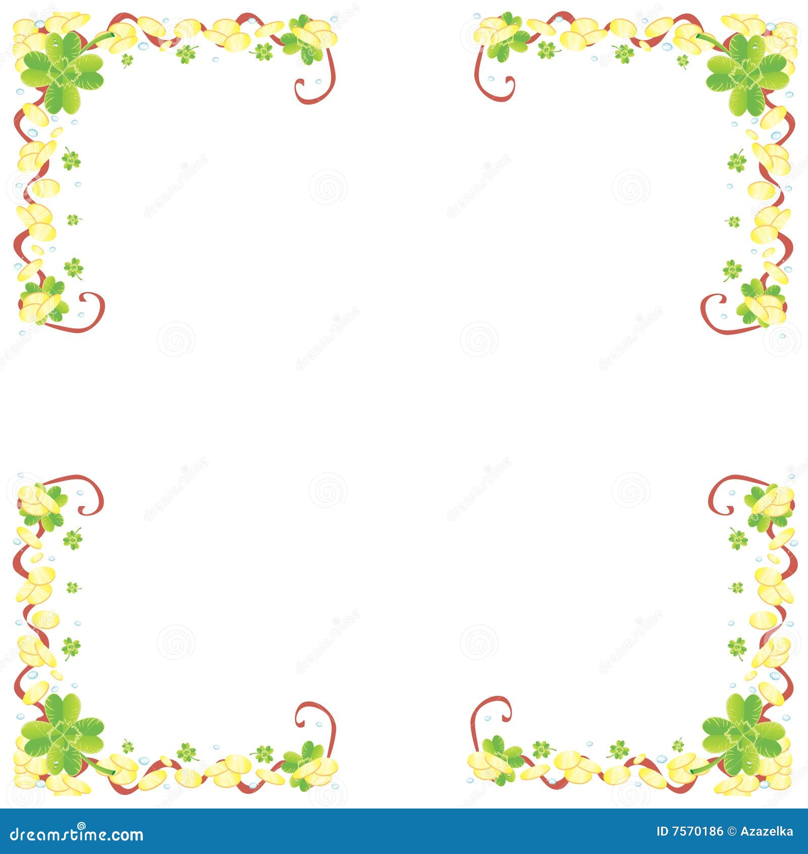 Shamrock frame stock vector. Illustration of design, frame - 7570186