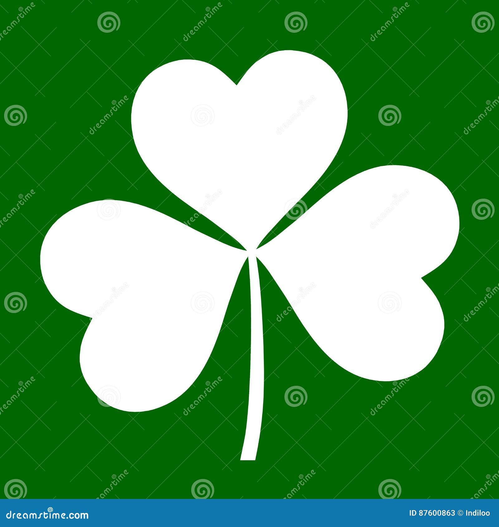 Shamrock Icon stock illustration. Illustration of emblem - 87600863