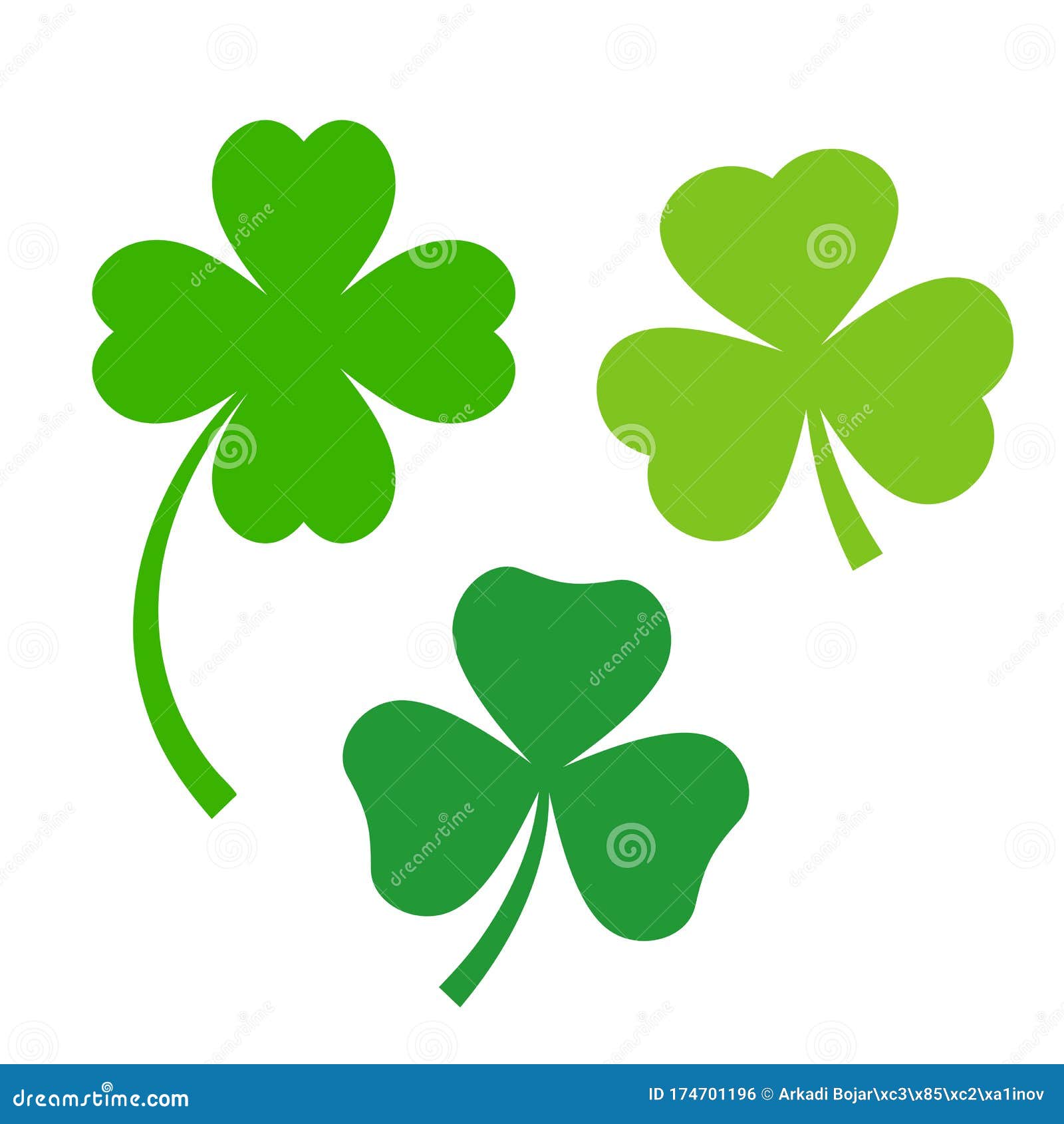 Shamrock Clover Leaf Vector Icon Stock Vector Illustration Of