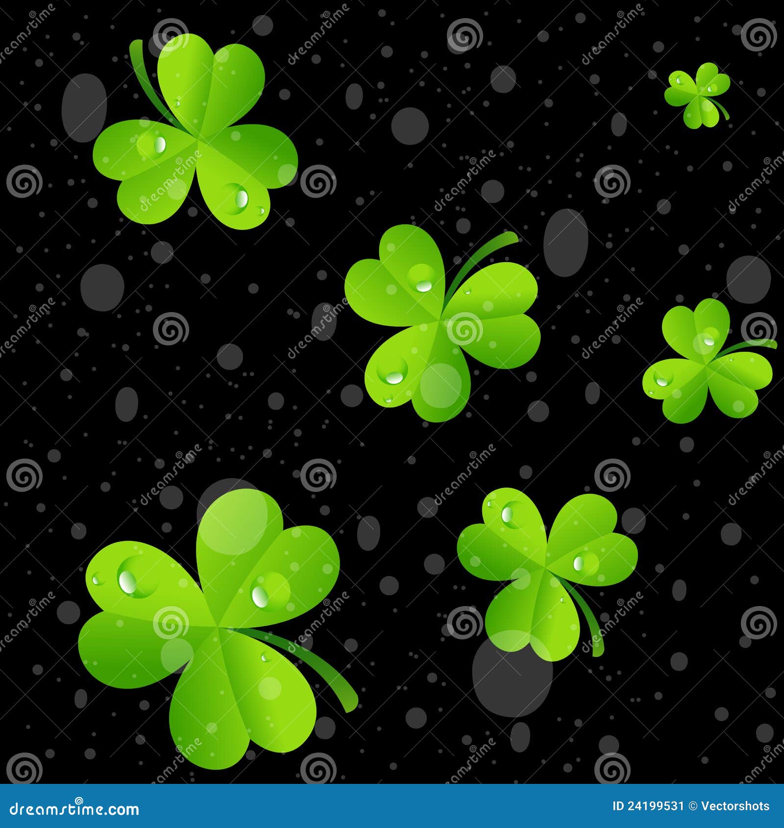 Shamrock Leaves Background stock illustration. Illustration of greeting ...