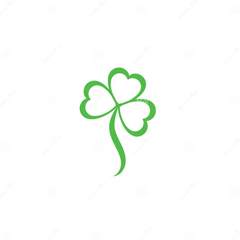 Shamrock Logo Template Vector Symbol Stock Vector - Illustration of ...