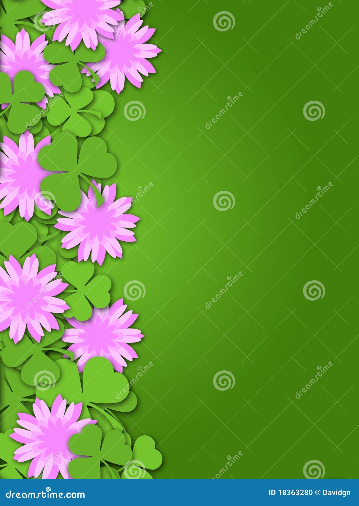 Red Clover Flowers And Leaves Gift Tags. Vector Labels Collection ...
