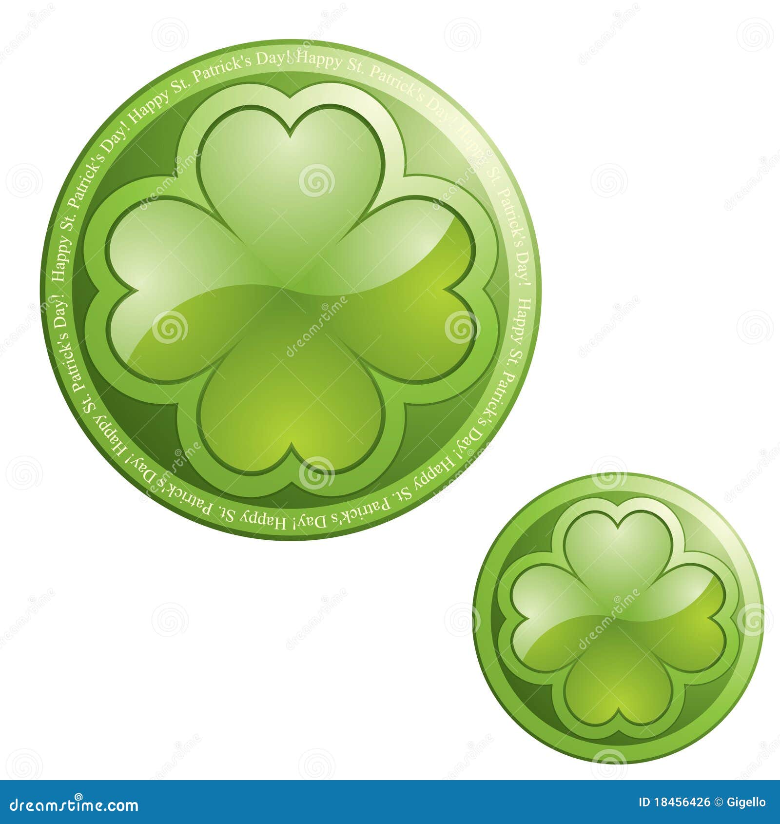 Shamrock sign stock vector. Illustration of icon, natural - 18456426
