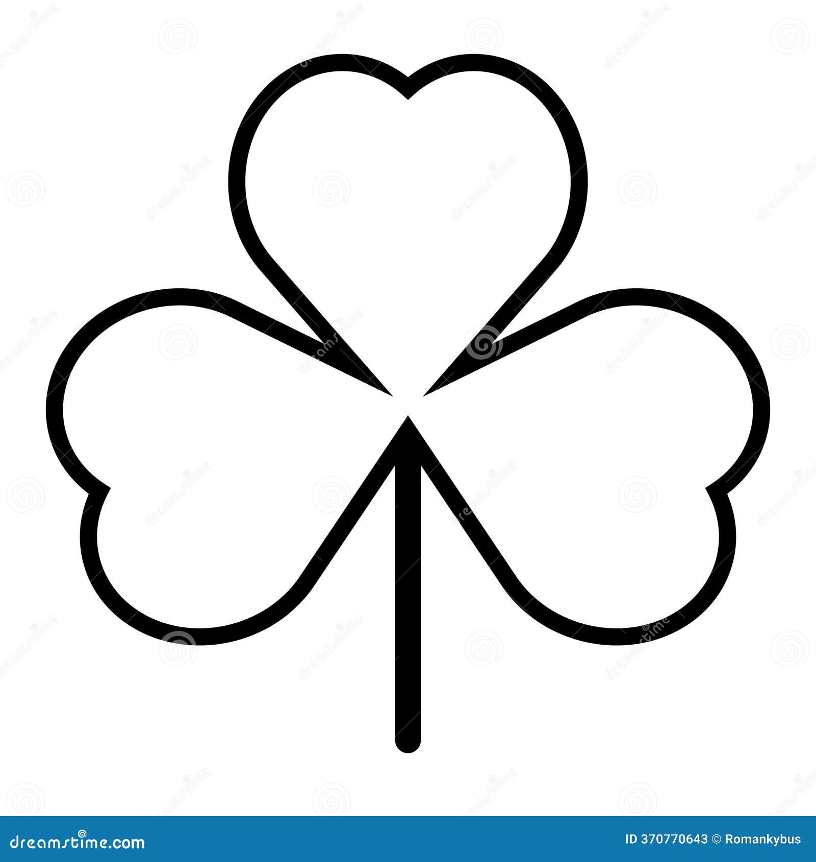 Shamrock Silhouette Symbol Icon Shape, Vector Illustration Of Green ...