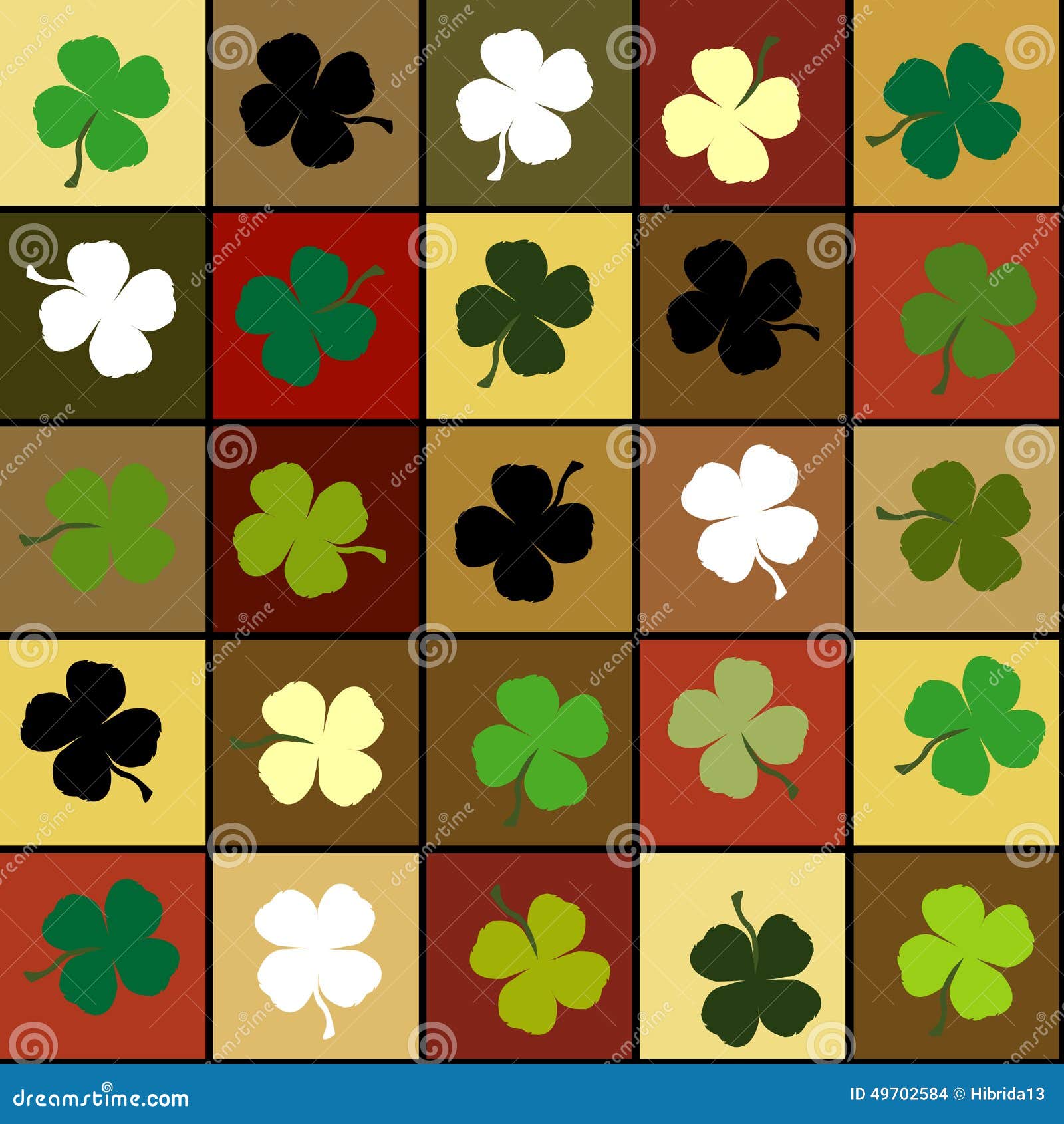 Shamrock Squares Background Stock Vector - Illustration of icon ...