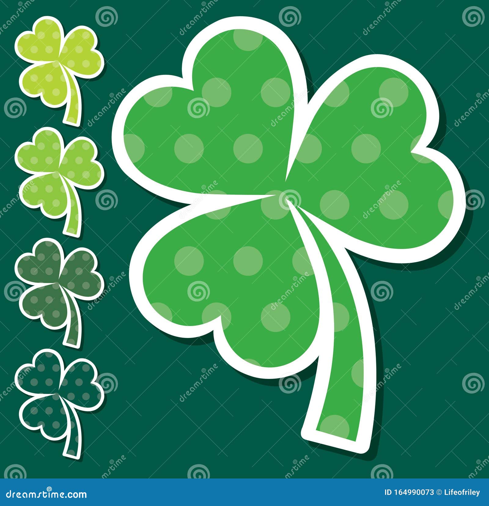 St. Patrick`s Day Shamrocks Stock Vector - Illustration of backdrop ...