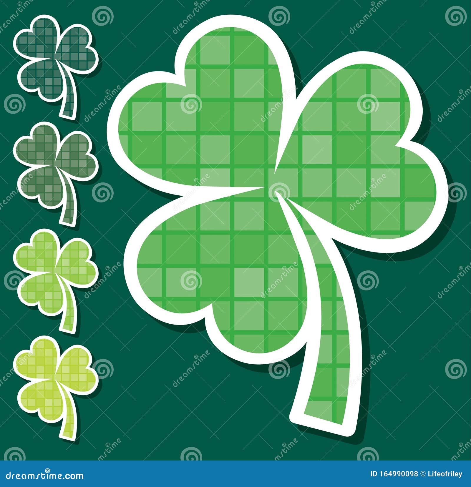 St. Patrick`s Day Shamrocks Stock Vector - Illustration of light ...
