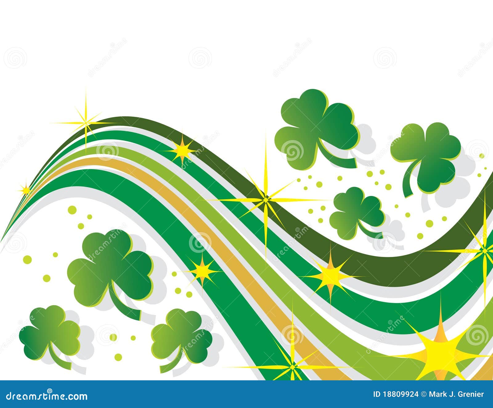 Shamrock Swirl stock vector. Illustration of ireland - 18809924