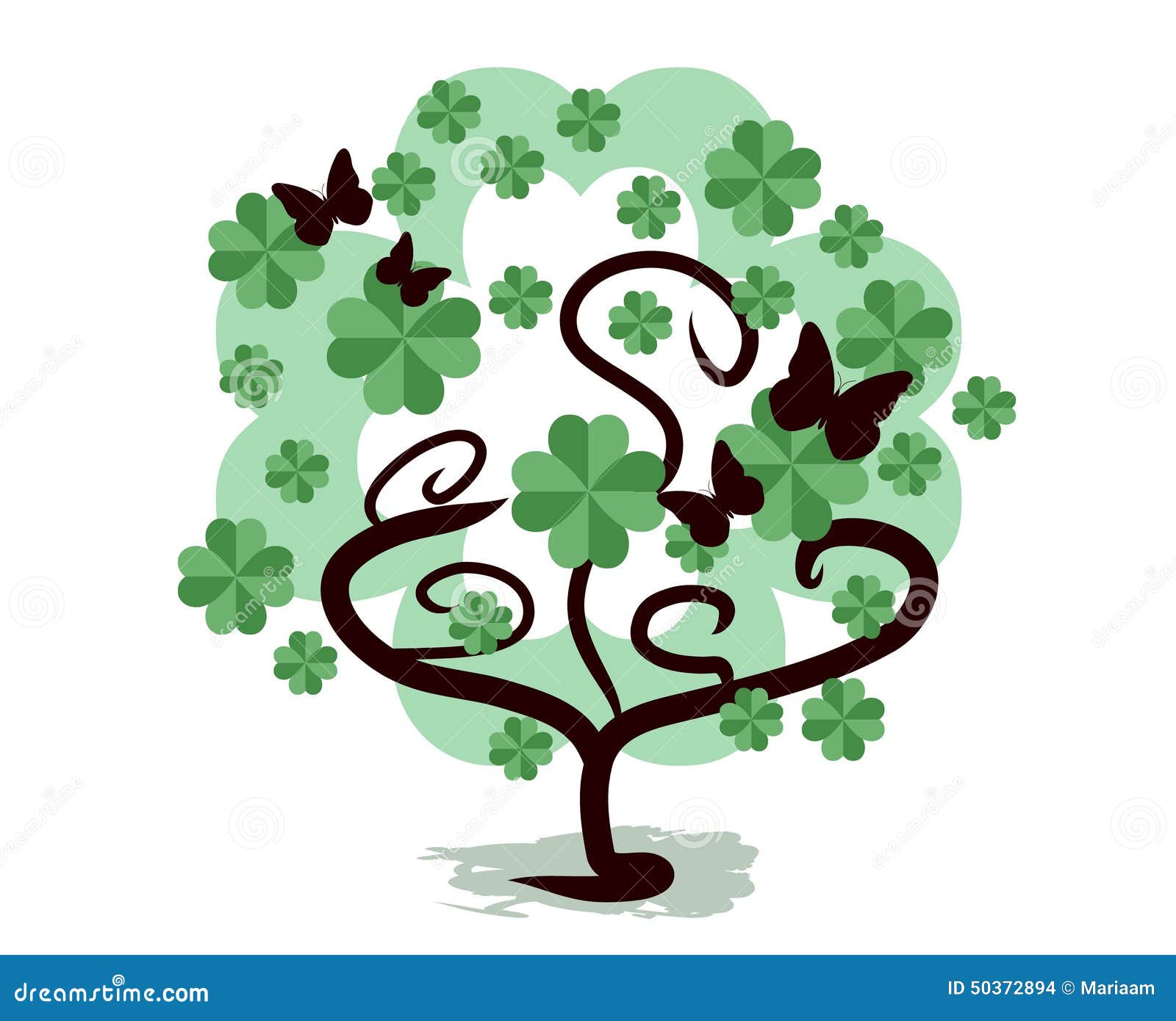 Shamrock tree stock vector. Illustration of patrick, march - 50372894