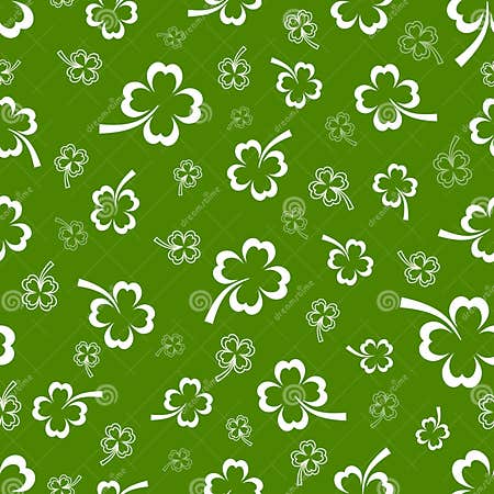 Shamrock Vector Seamless Pattern Stock Vector - Illustration of flowers ...