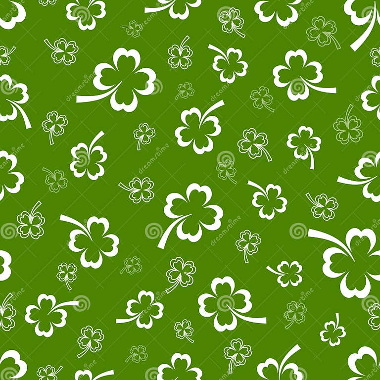 Shamrock Vector Seamless Pattern Stock Vector - Illustration of flowers ...