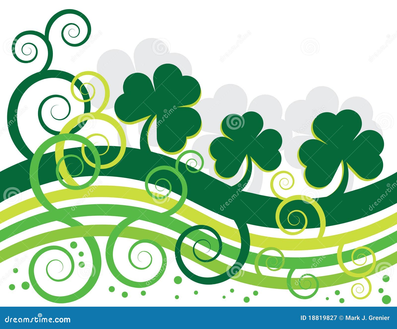 Shamrock Wave stock vector. Illustration of presentation - 18819827