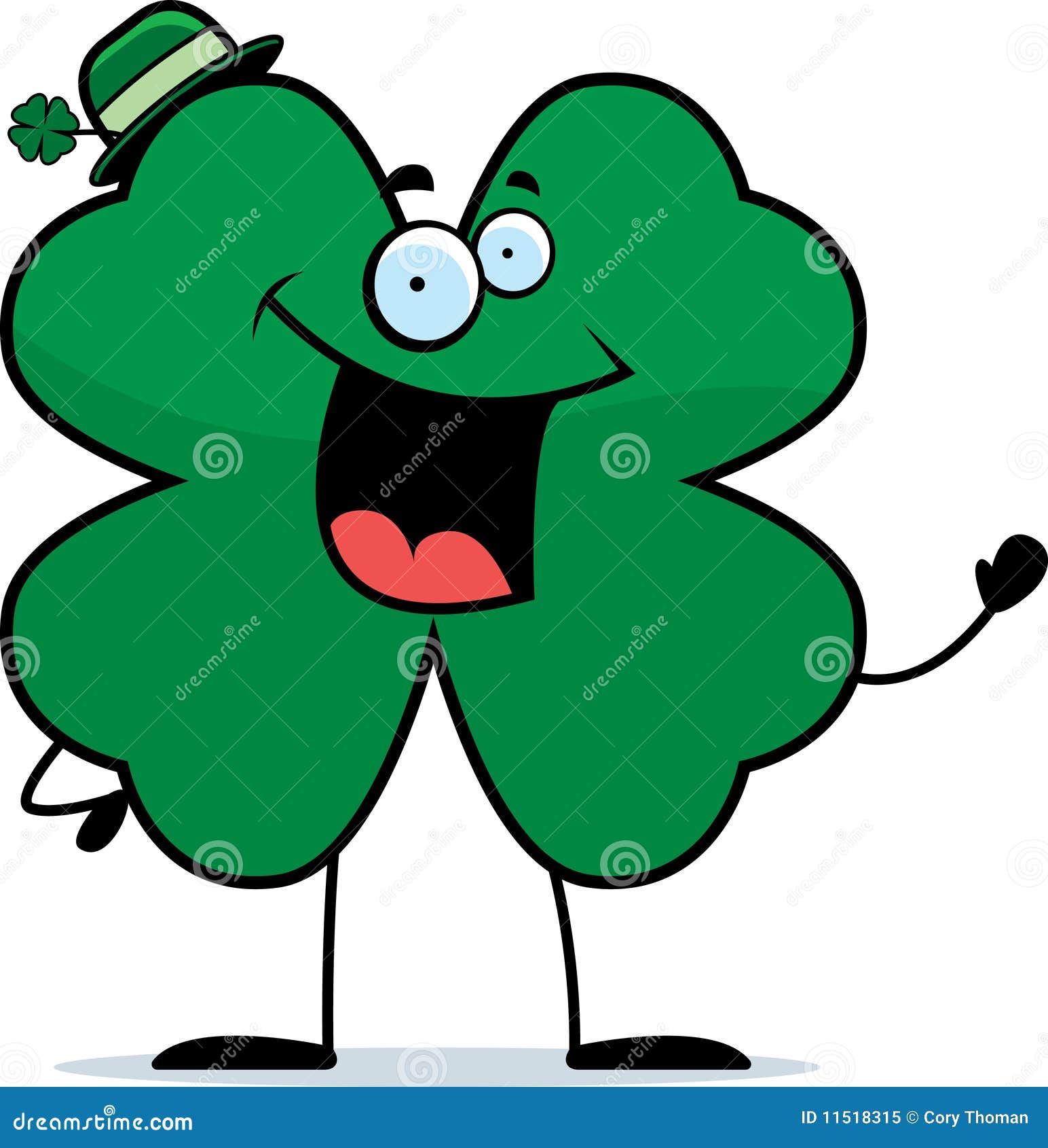 Shamrock Waving stock vector. Illustration of clover - 11518315