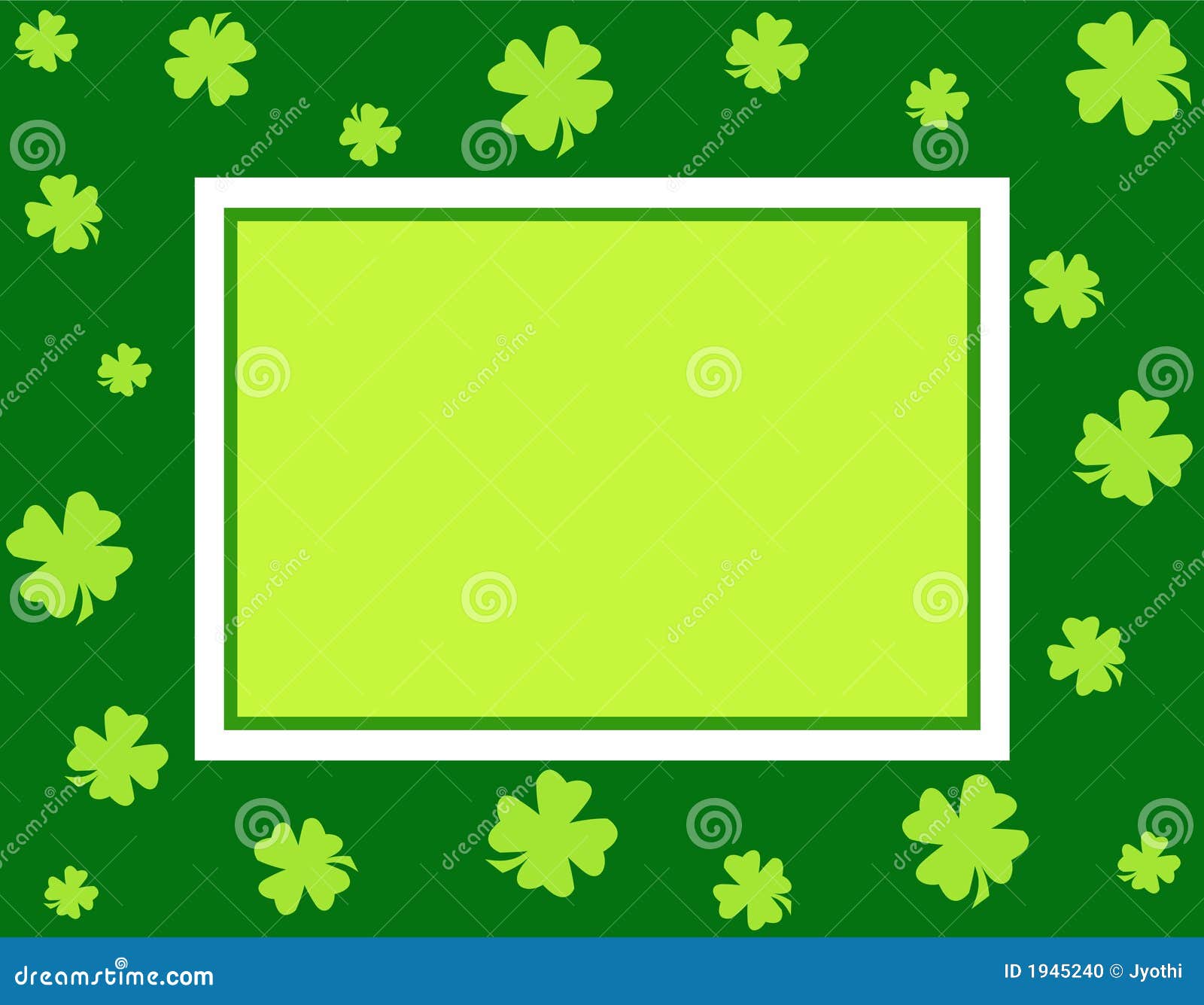 Shamrocks frame stock illustration. Illustration of floral - 1945240