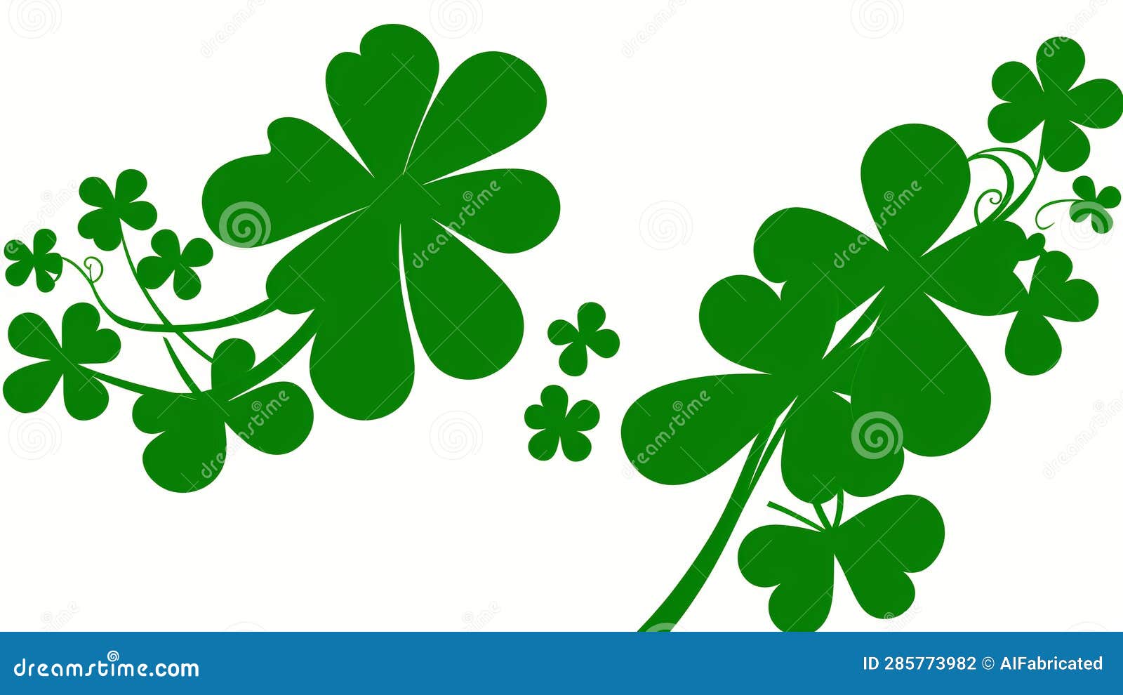 Shamrocks with Leaves Vector Stock Illustration - Illustration of ...