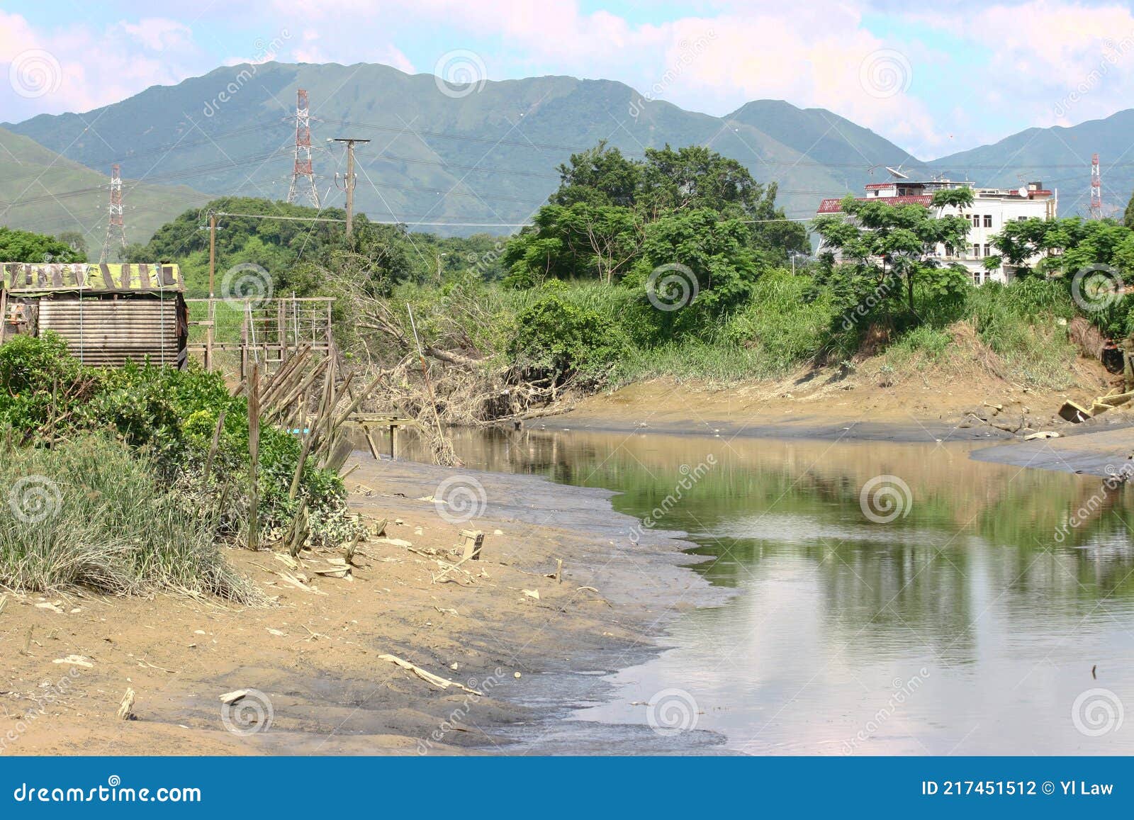The Shan Pui River at Yuen Long 2 July 2005 Stock Photo - Image of poer ...