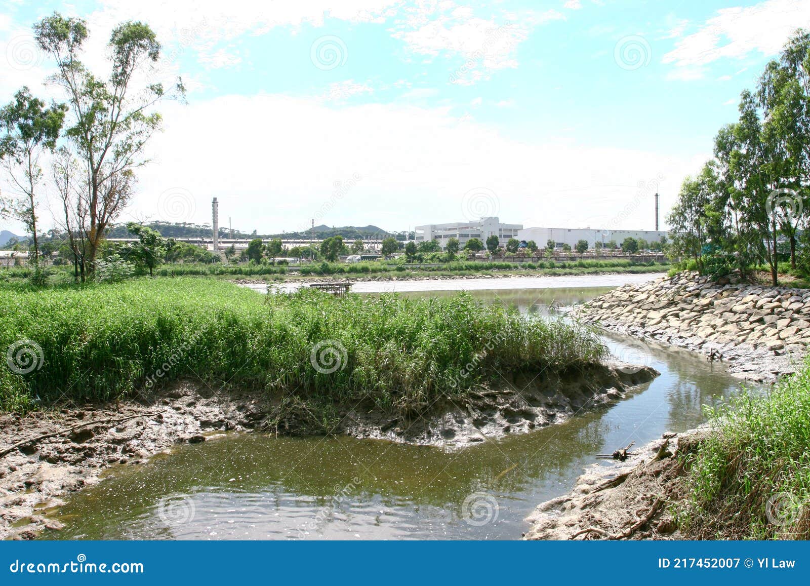 The Shan Pui River at Yuen Long 2 July 2005 Stock Image - Image of ...