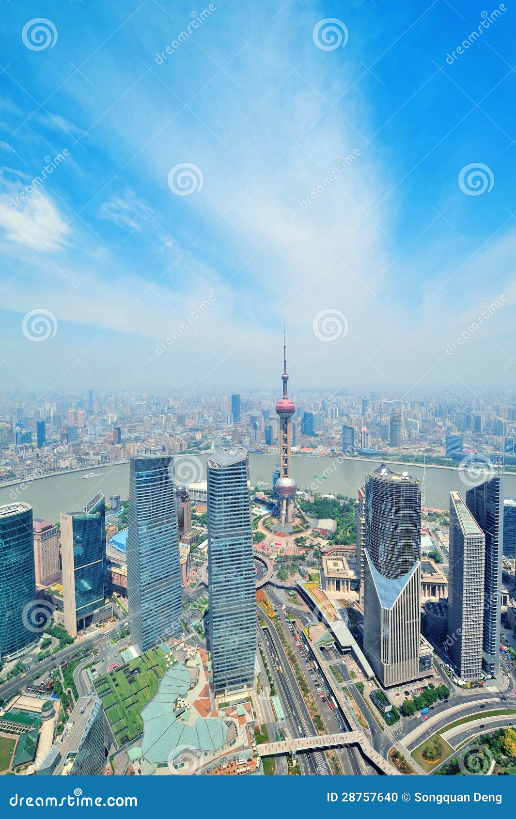 Shanghai aerial stock photo. Image of asian, aerial, panoramic - 28757640