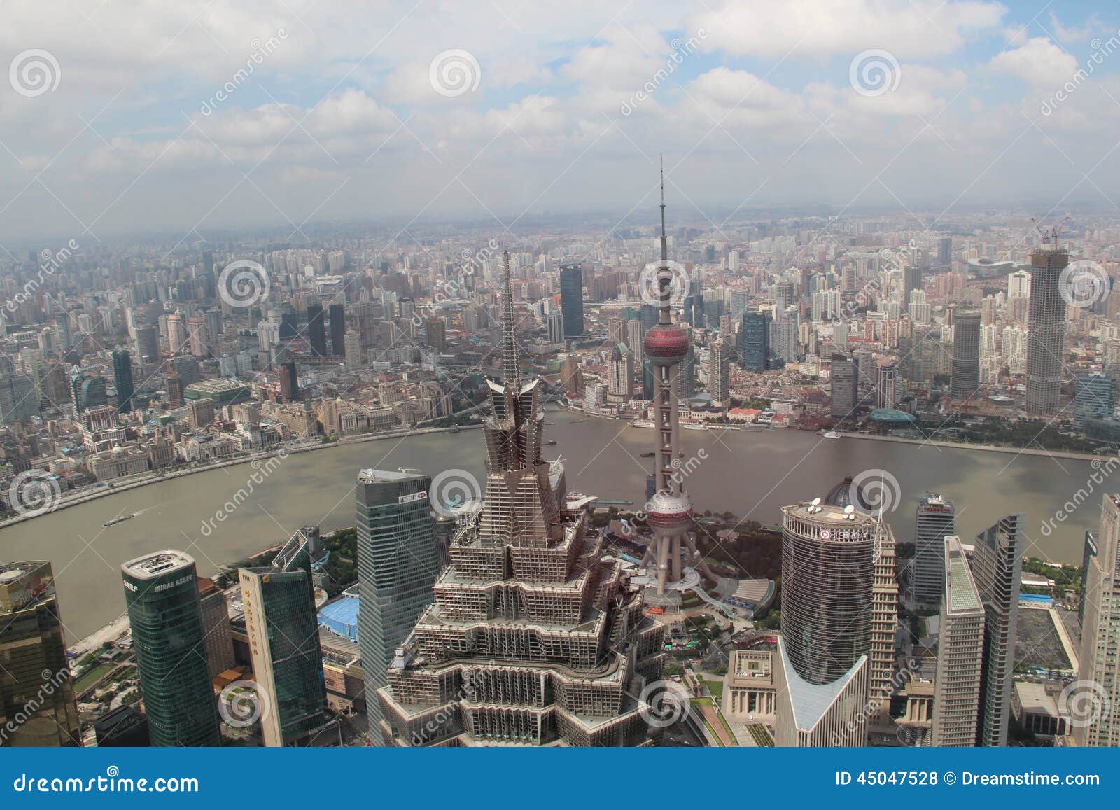 Shanghai from bird s view editorial stock photo. Image of building ...