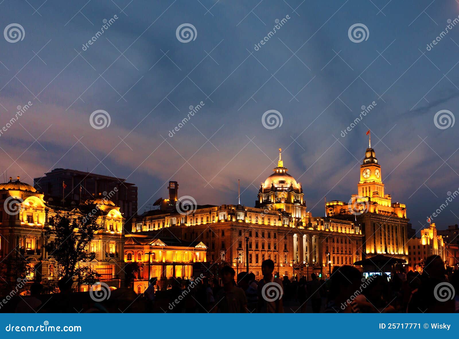 Shanghai Buildings with Night Light Stock Image - Image of chinese ...