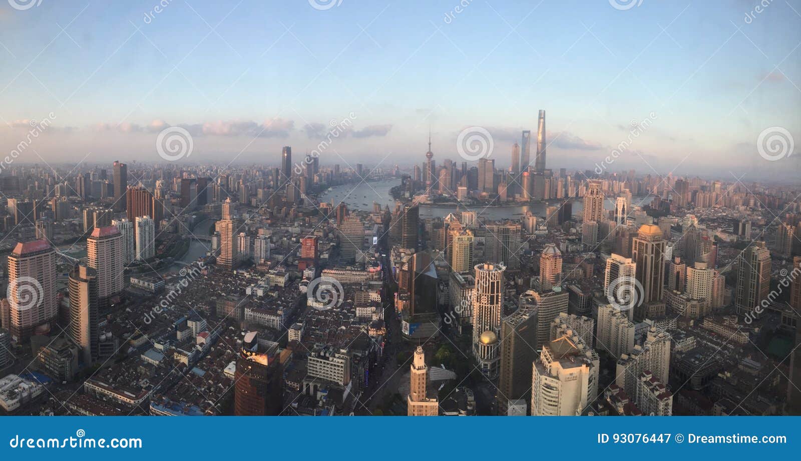 Shanghai the bund view editorial photography. Image of buildings - 93076447