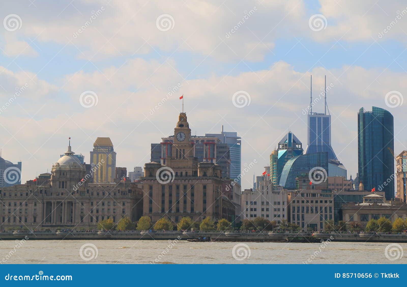 Shanghai Bund Waterfront Cityscape China. Stock Photo - Image of ...