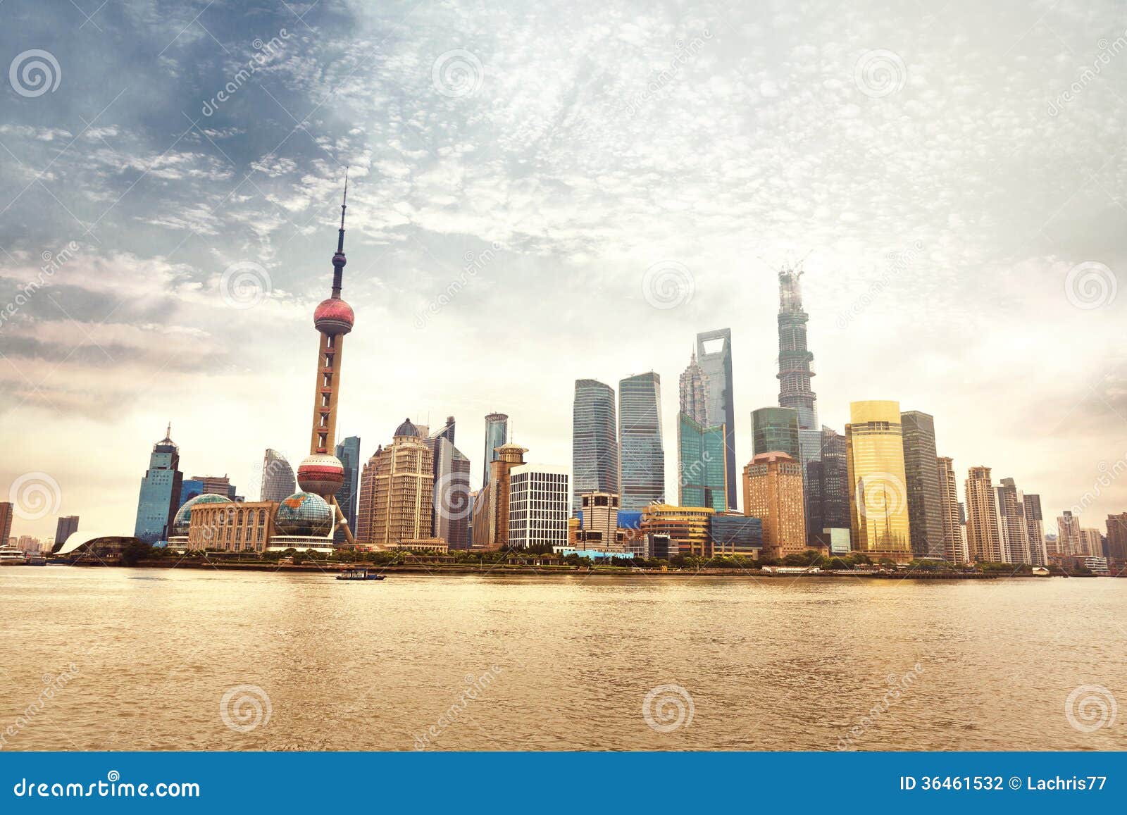 Shanghai, China stock photo. Image of abstract, dusk - 36461532