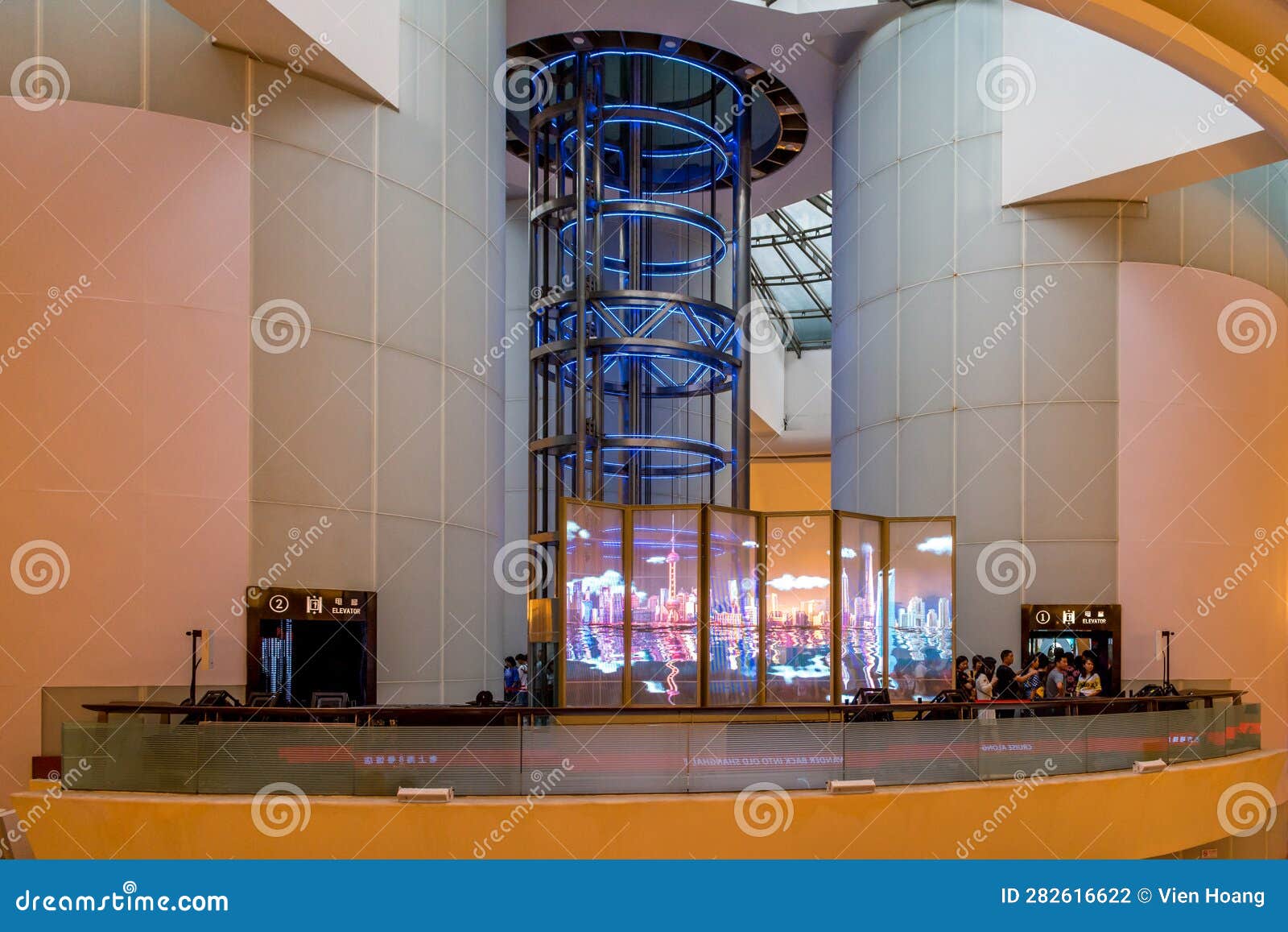 Shanghai, China - July 12, 2019: Inside the Oriental Pearl Tower in ...