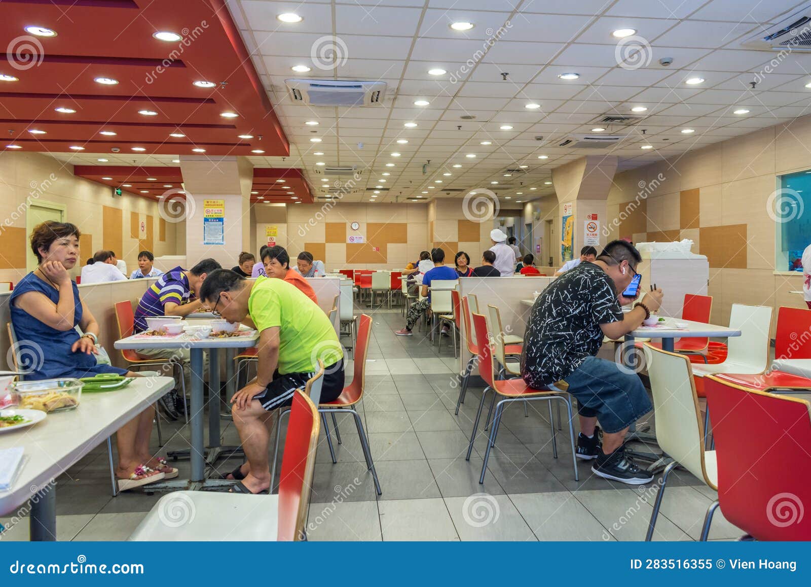 Shanghai, China - July 11, 2019: Inside Steamed Chicken Restaurant ...