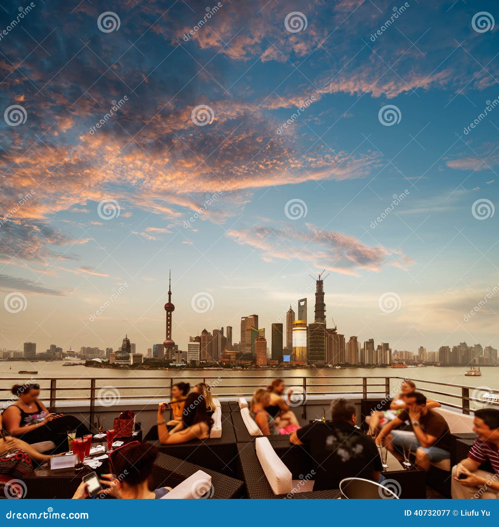 Shanghai china stock image. Image of abstract, blue, commerce - 40732077