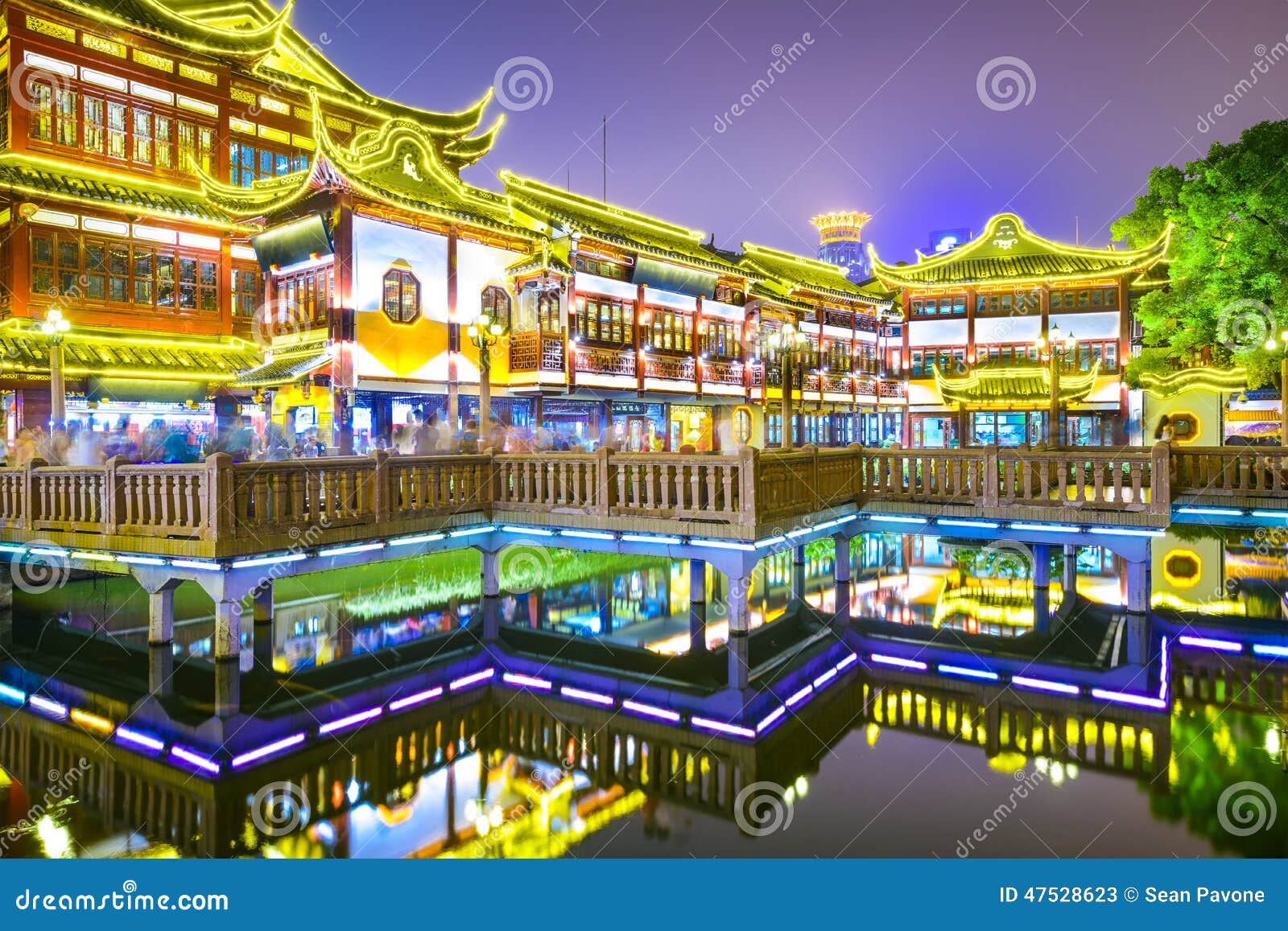 Shanghai, China at Yuyuan Gardens Stock Image - Image of asian, place ...