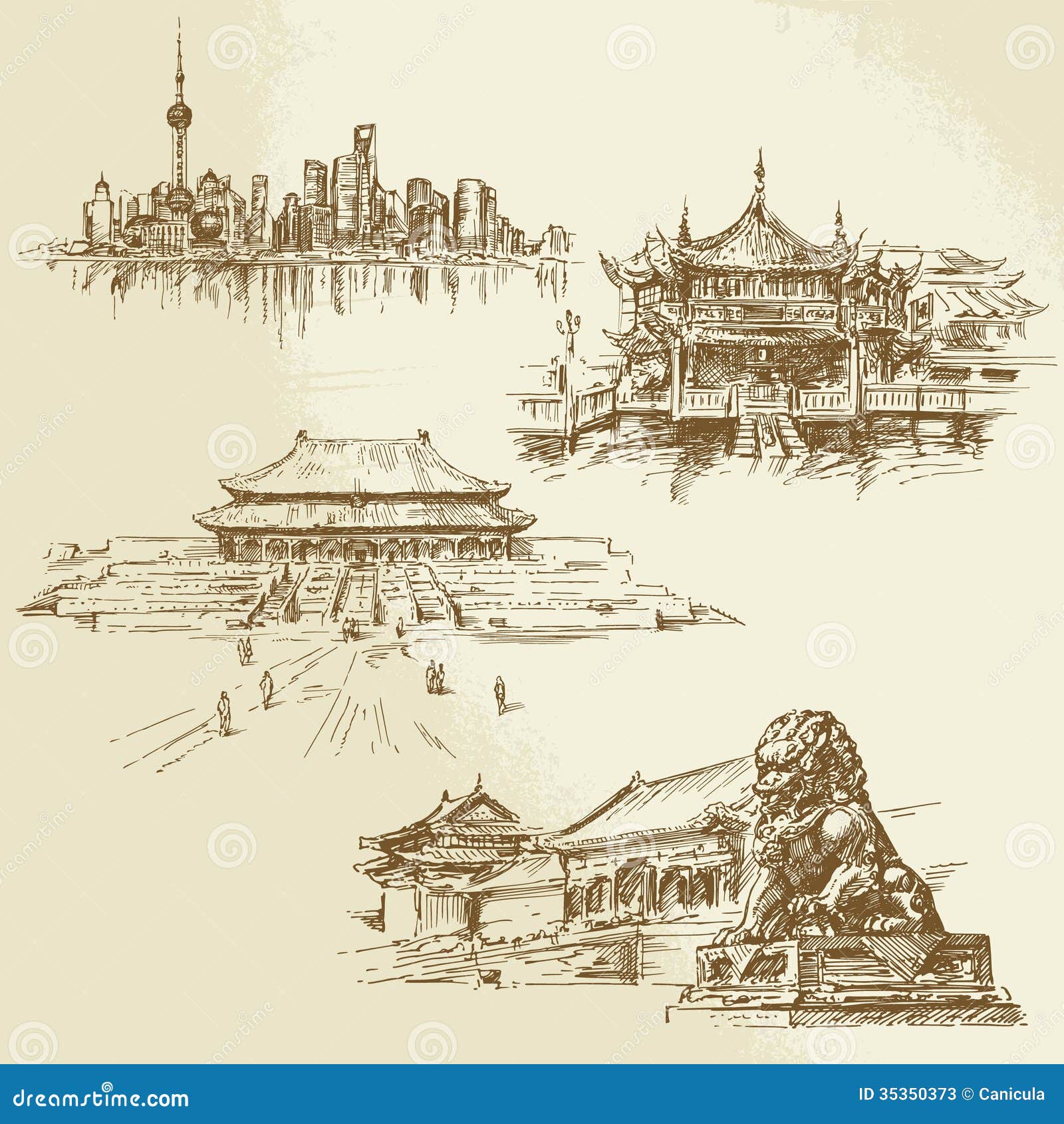 Shanghai - Chinese Heritage Stock Vector - Illustration of religion ...