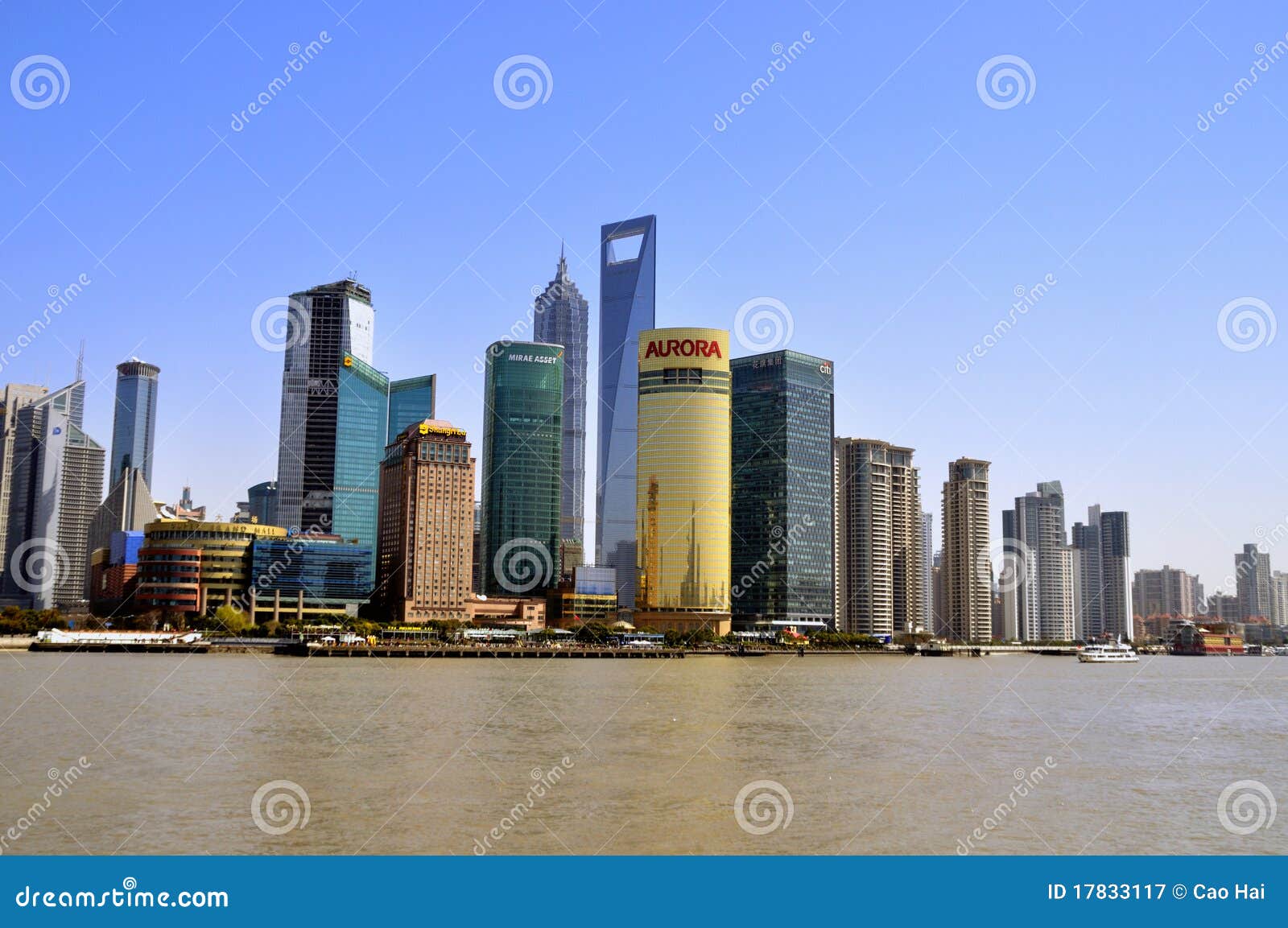 Shanghai City Building Wide View Editorial Photography - Image of ...