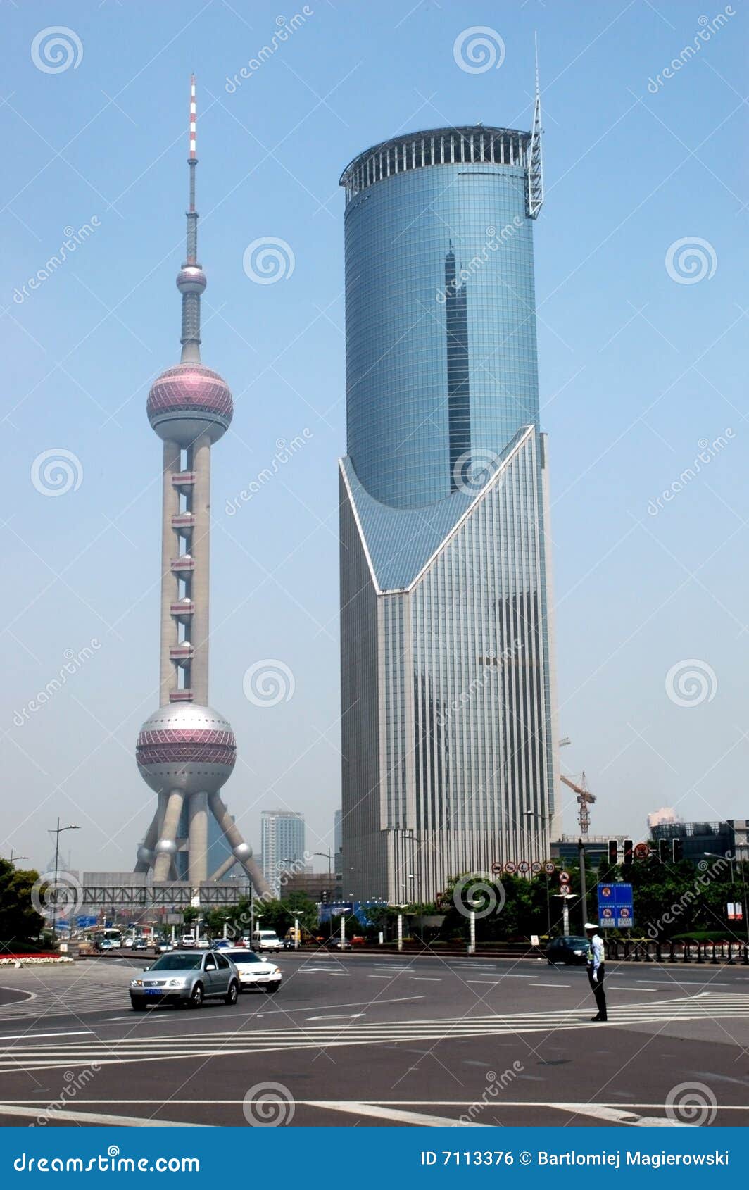 Shanghai city center stock photo. Image of cityscape, tallest - 7113376
