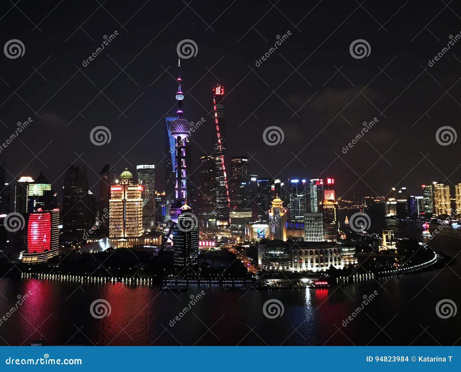Shanghai City Lights stock photo. Image of shanghai, night - 94823984