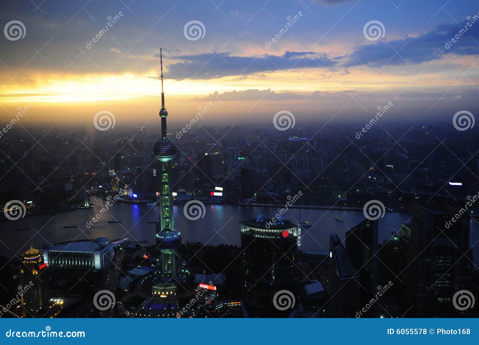 Shanghai City View at Night Stock Photo - Image of shanghai, china: 6055578