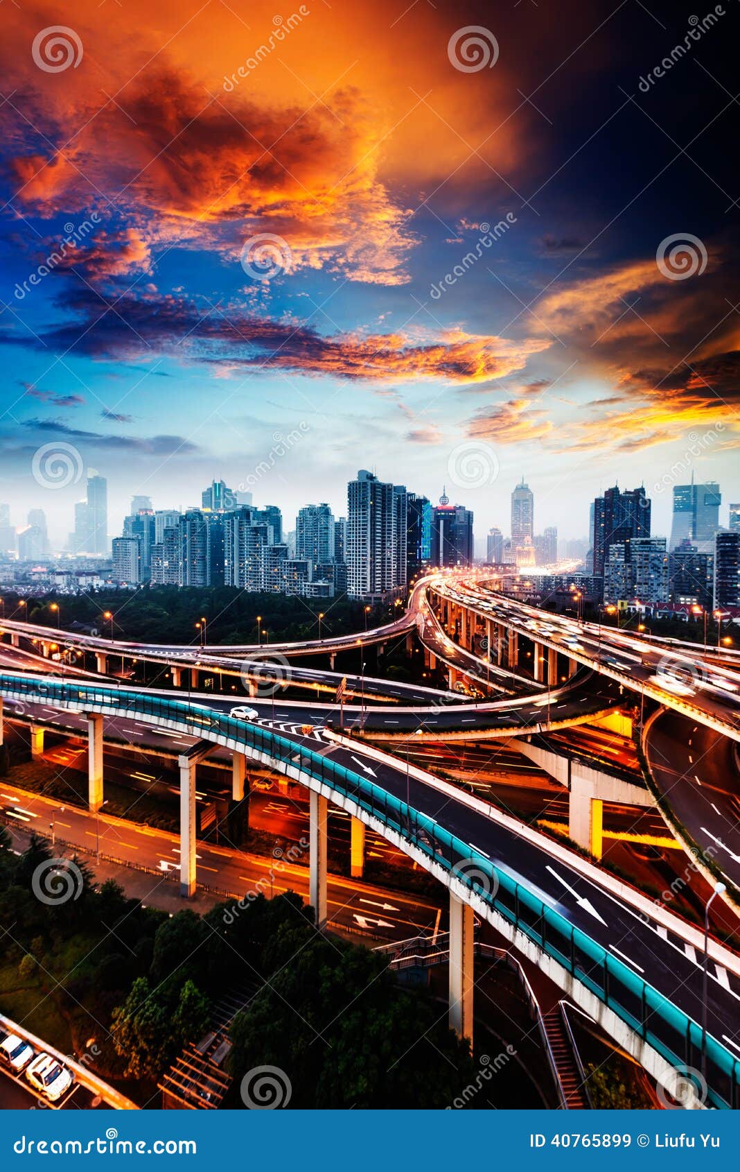 Shanghai interchange stock image. Image of freeway, cityscape - 40765899