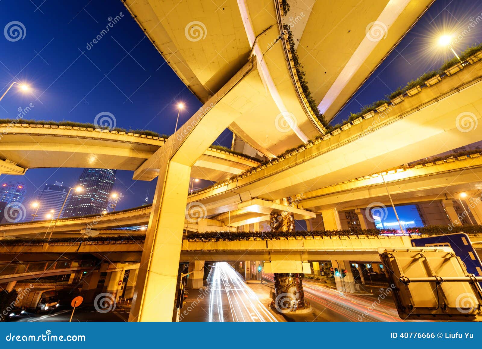 Shanghai interchange stock photo. Image of transportation - 40776666