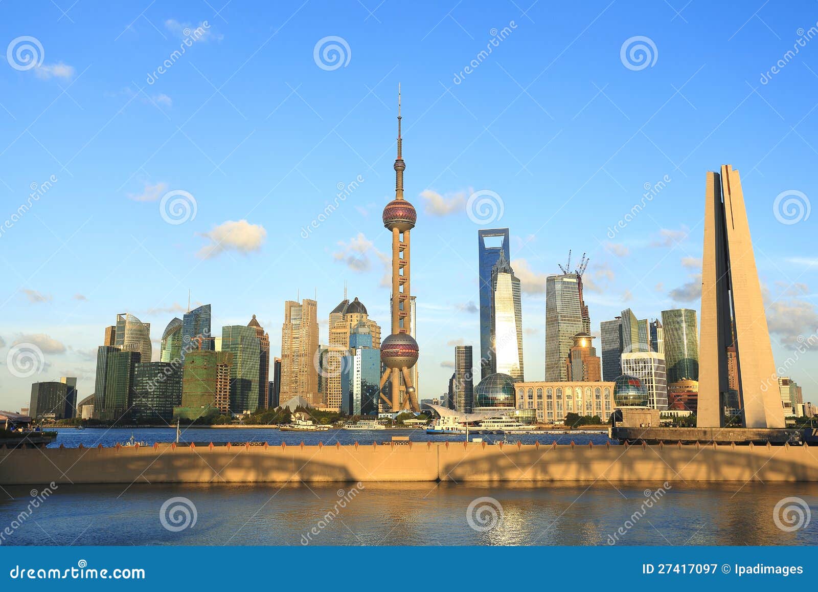 Shanghai landmark skyline stock image. Image of asia - 27417097