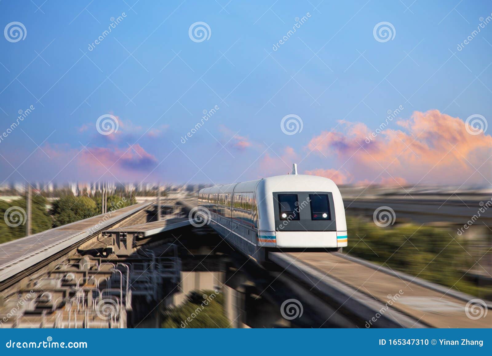 Shanghai Maglev train stock photo. Image of pudong, china - 165347310